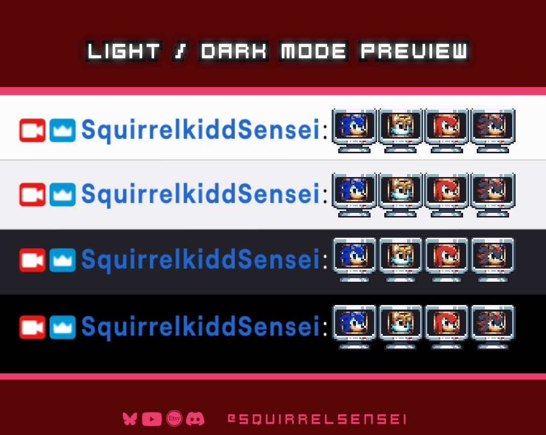 Sonic Monitor Emotes for Twitch Streaming and Discord/youtube Channels ...