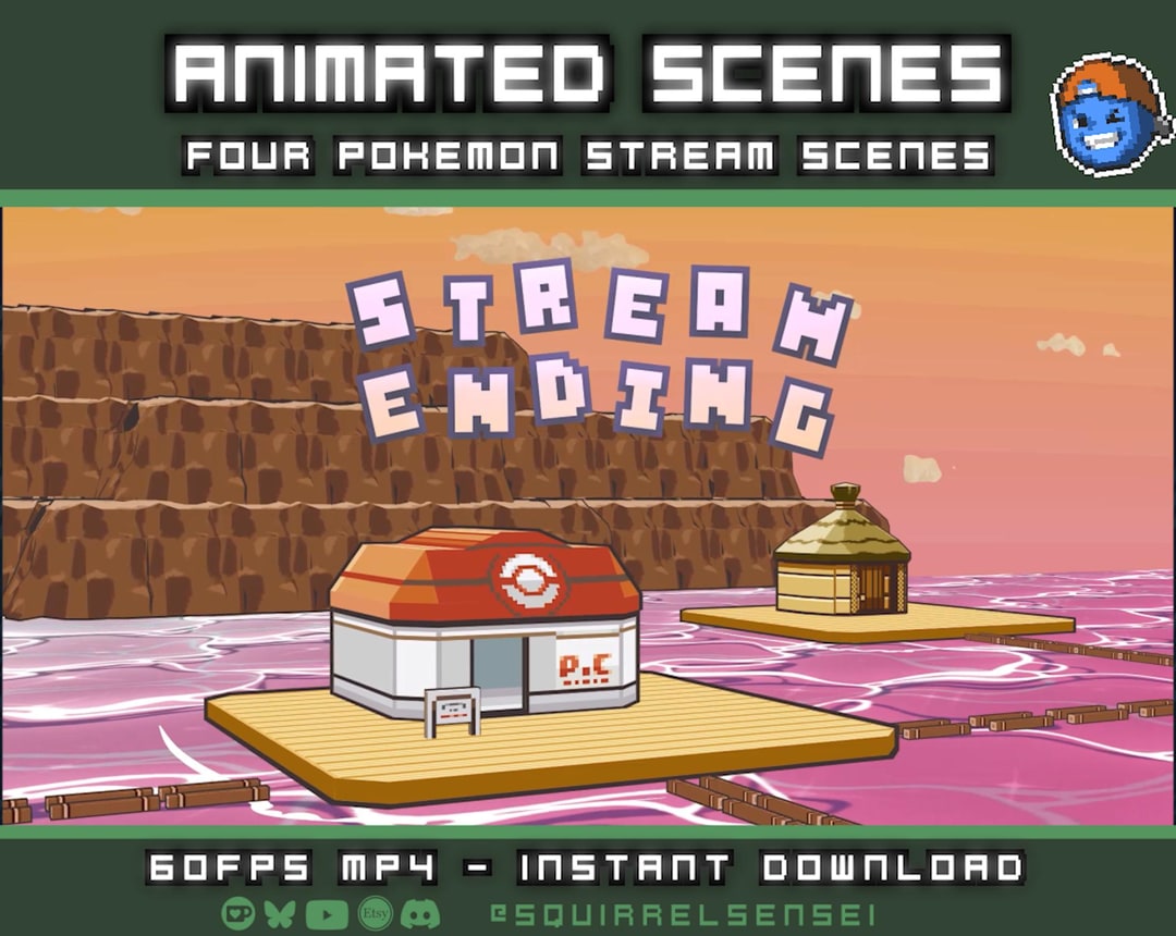 3D Animated Pokemon Town Scenes | Stream Starting Soon | OBS ...