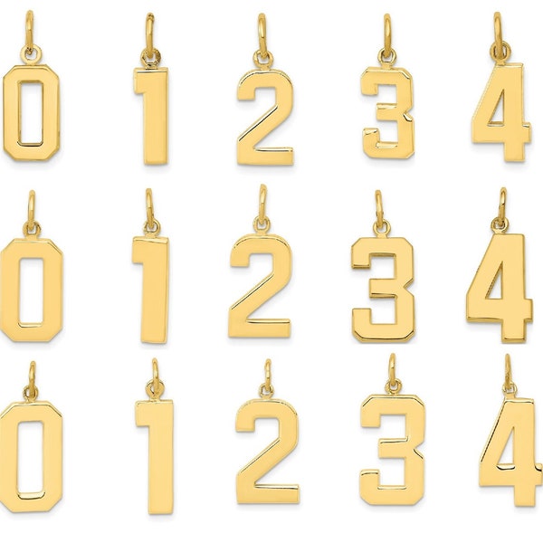 Number Charms - Etsy