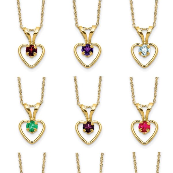 Heart Birthstone - Etsy