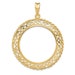 Gold Coin Pendant Bezel Mounting Rope Edge Scrollwork Frame Border ...