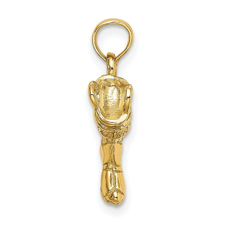 14K Yellow Gold 3-D Firefighter Boot Charm Pendant - Etsy