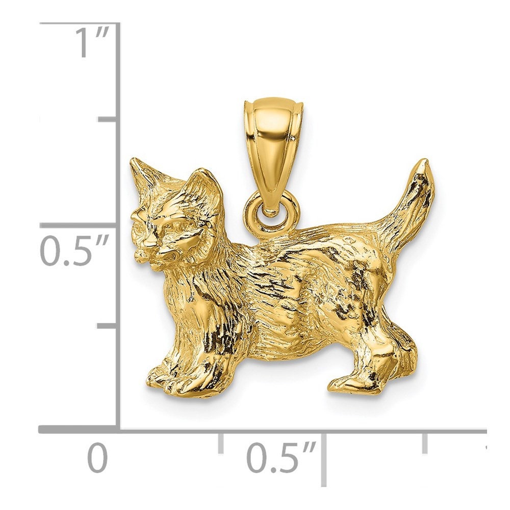 14kt gold cat charm - munimoro.gob.pe