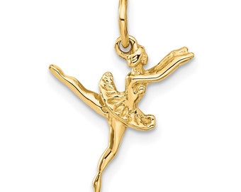 Gold Ballerina Charm | Etsy