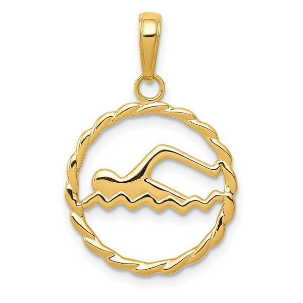 Gold Swim Charm - Etsy