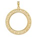 Gold Coin Pendant Bezel Mounting Rope Edge Scrollwork Frame Border ...