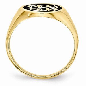 Ladies or Mens Monogram Three Initial Custom Ring in Solid 10K, 14K ...