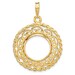 Gold Coin Pendant Bezel Mounting Rope Edge Scrollwork Frame Border ...