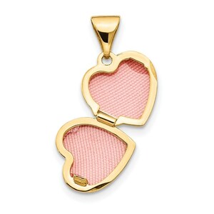 14K Yellow Gold Heart Locket 15x10mm - Etsy