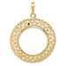 Gold Coin Pendant Bezel Mounting Rope Edge Scrollwork Frame Border ...