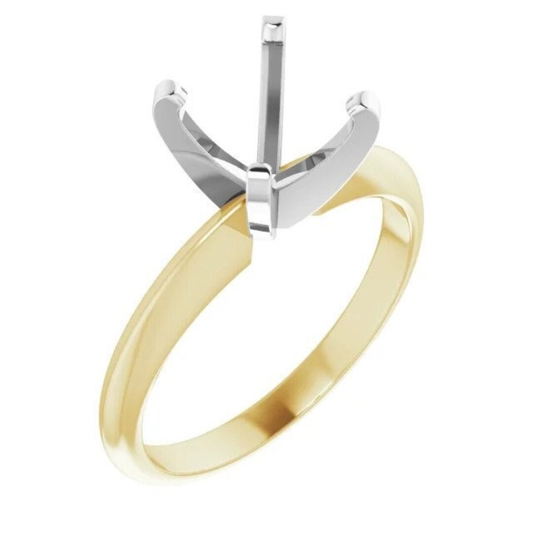 Solitaire Engagement Diamond Ring Mounting 14K, 18K Gold, Platinum ...