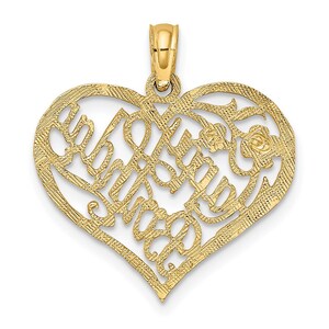 14K Yellow Gold Solid Talking Happy Birthday Heart Charm - Etsy