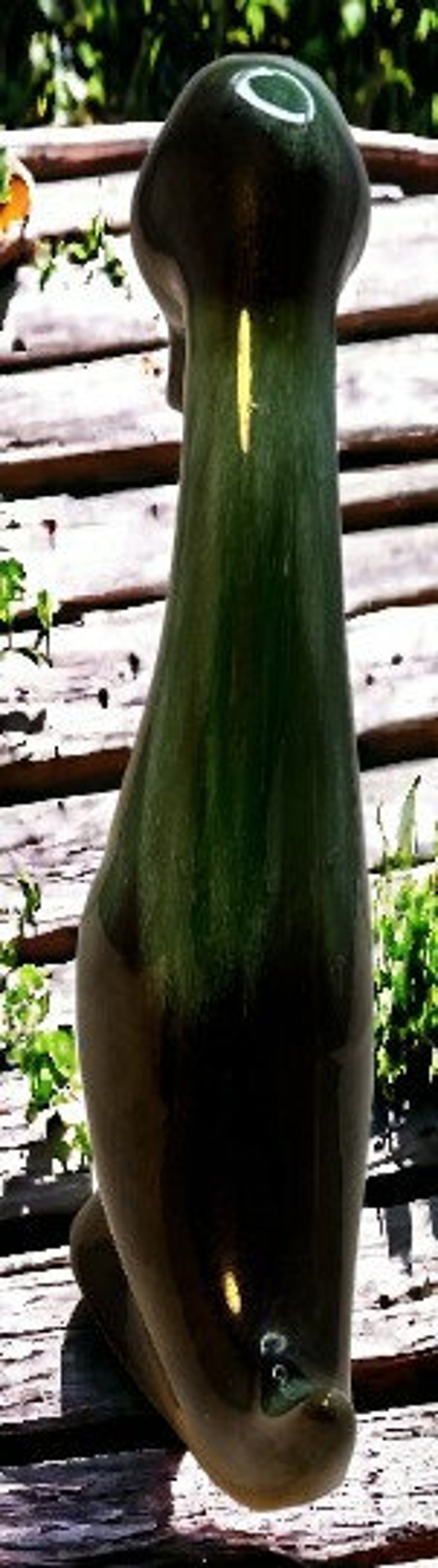 BMP Blue Mountain Pottery Xlarge 11 Funny Duck Green Drip Glaze ...