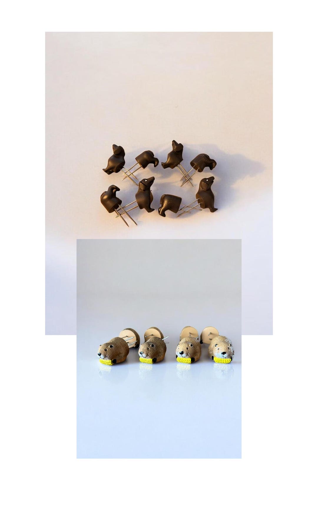 Corn on the Cob Holders Forks Skewers Beavers Eating Corn or Dog ...