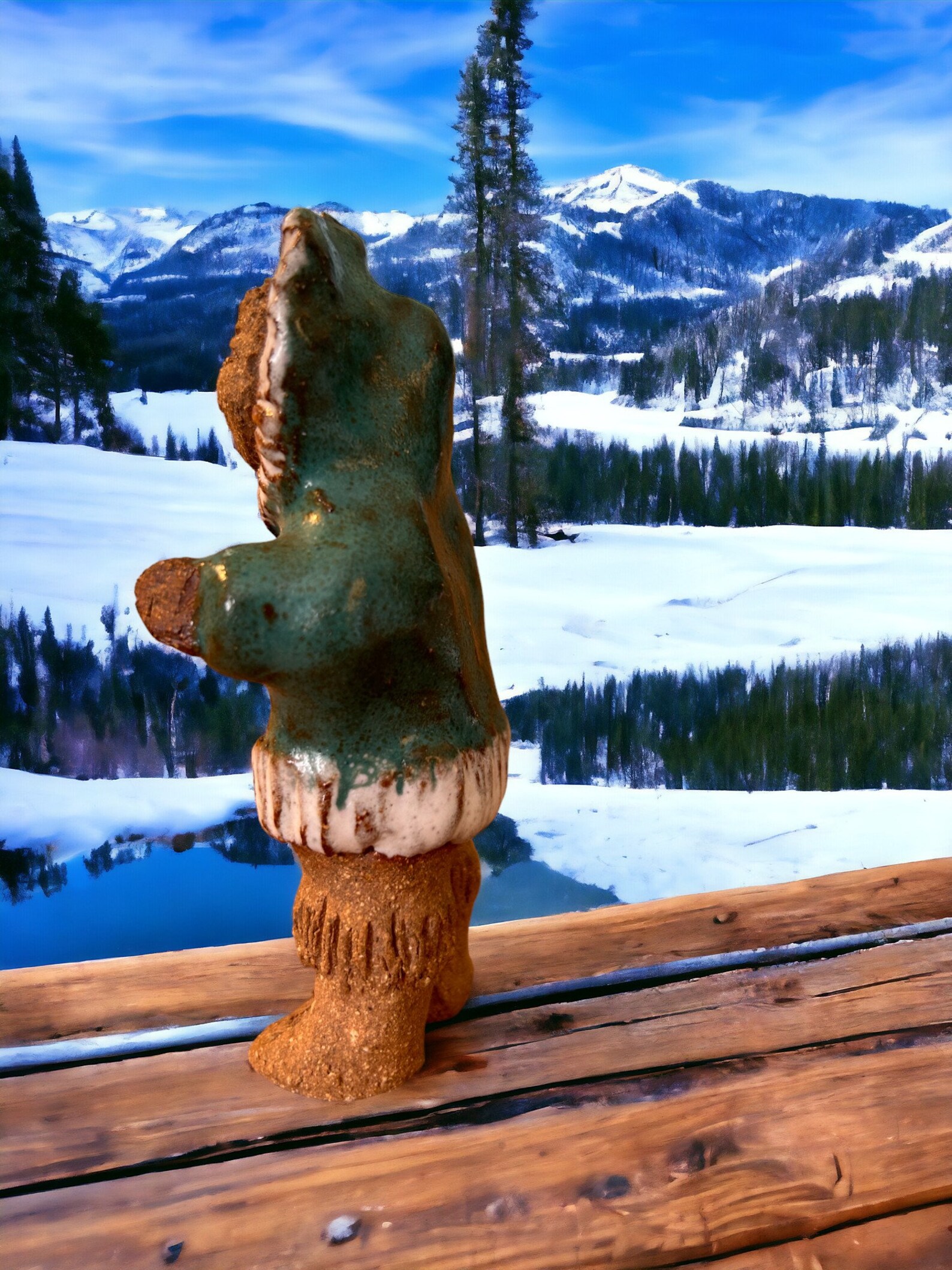 Inuit Eskimo Sandstone Pottery Figure in Parka Figurines British ...