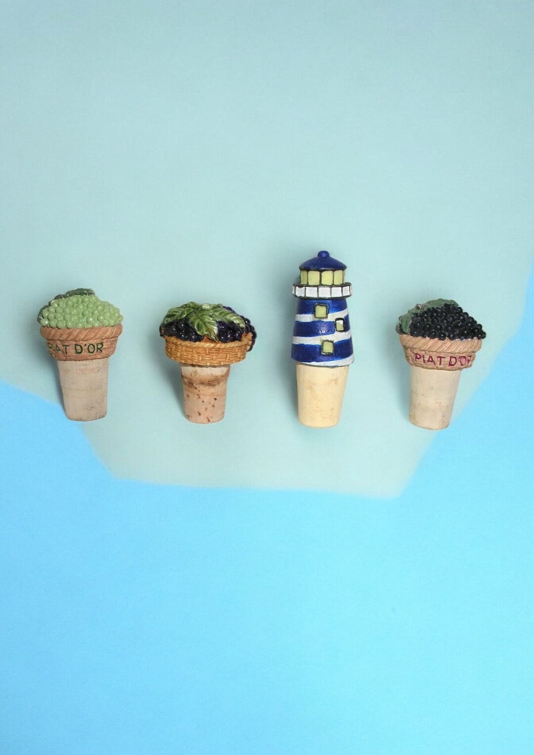 Wine Bottle Cork Toppers Piat D'or four Home Decor Collectable Barwar ...