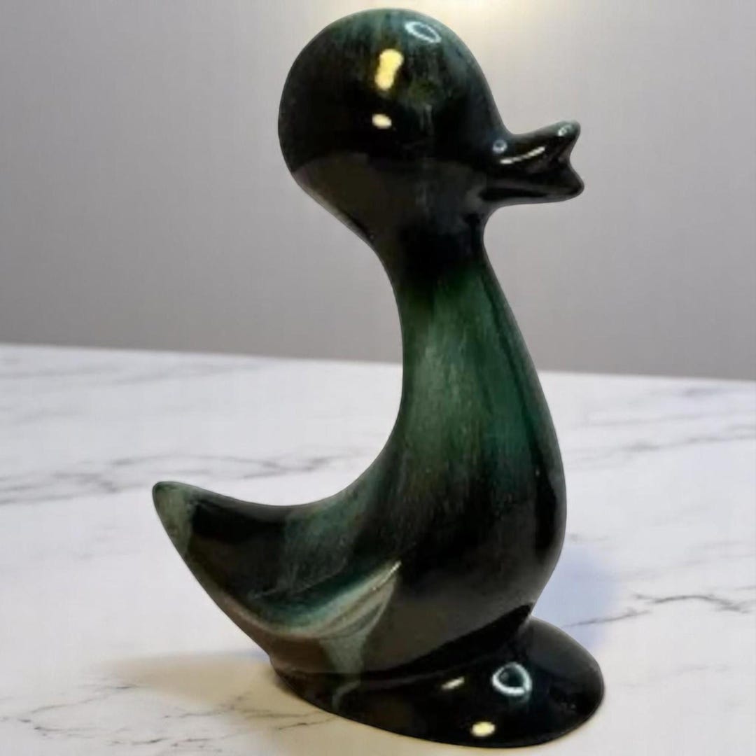 BMP Blue Mountain Pottery 5" Funny Duckling Duck Figurine Distinctive ...