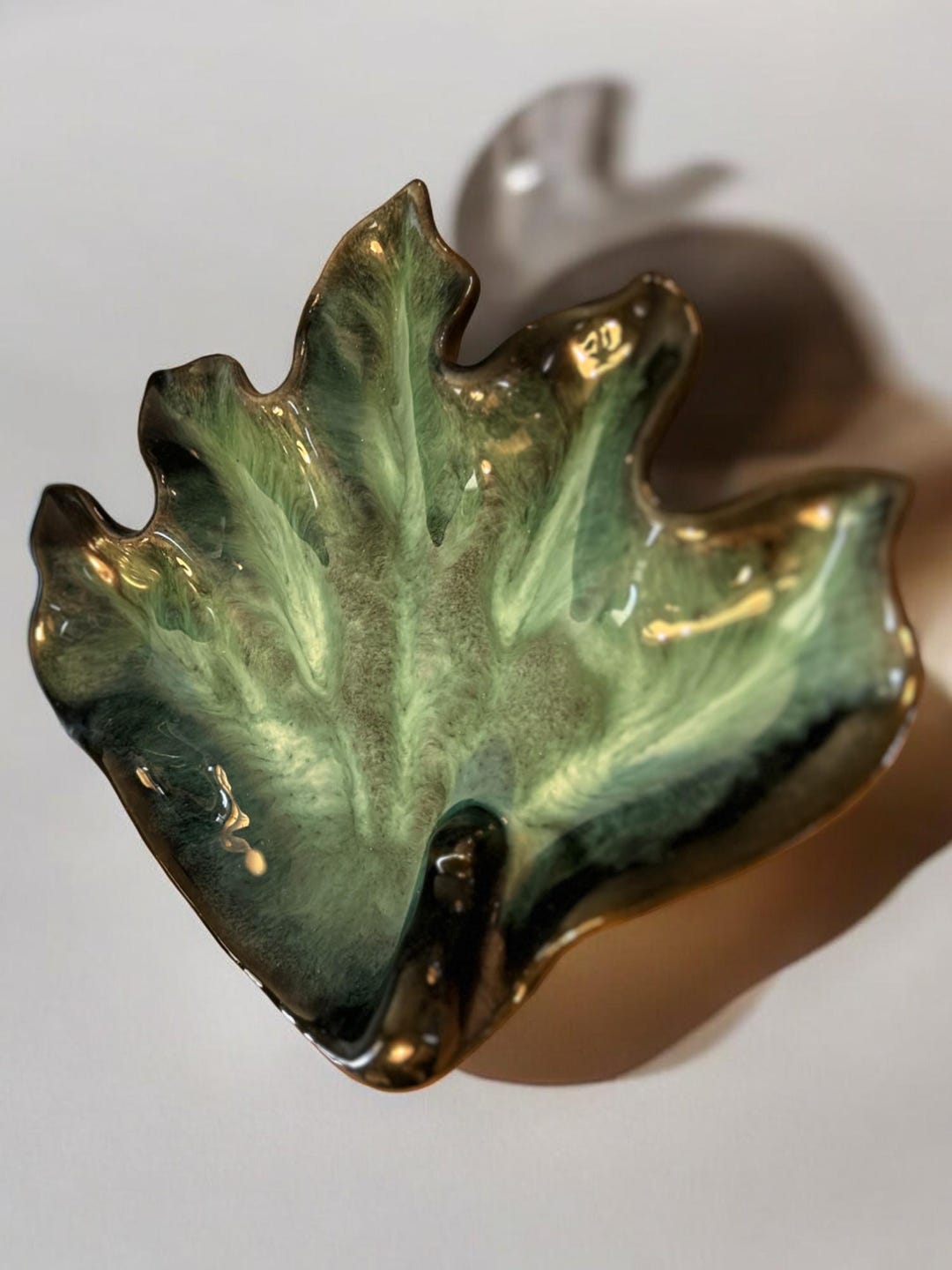 Maple Leaf in Green RCAP Royal Canadian Art Pottery Hamilton Canada ...