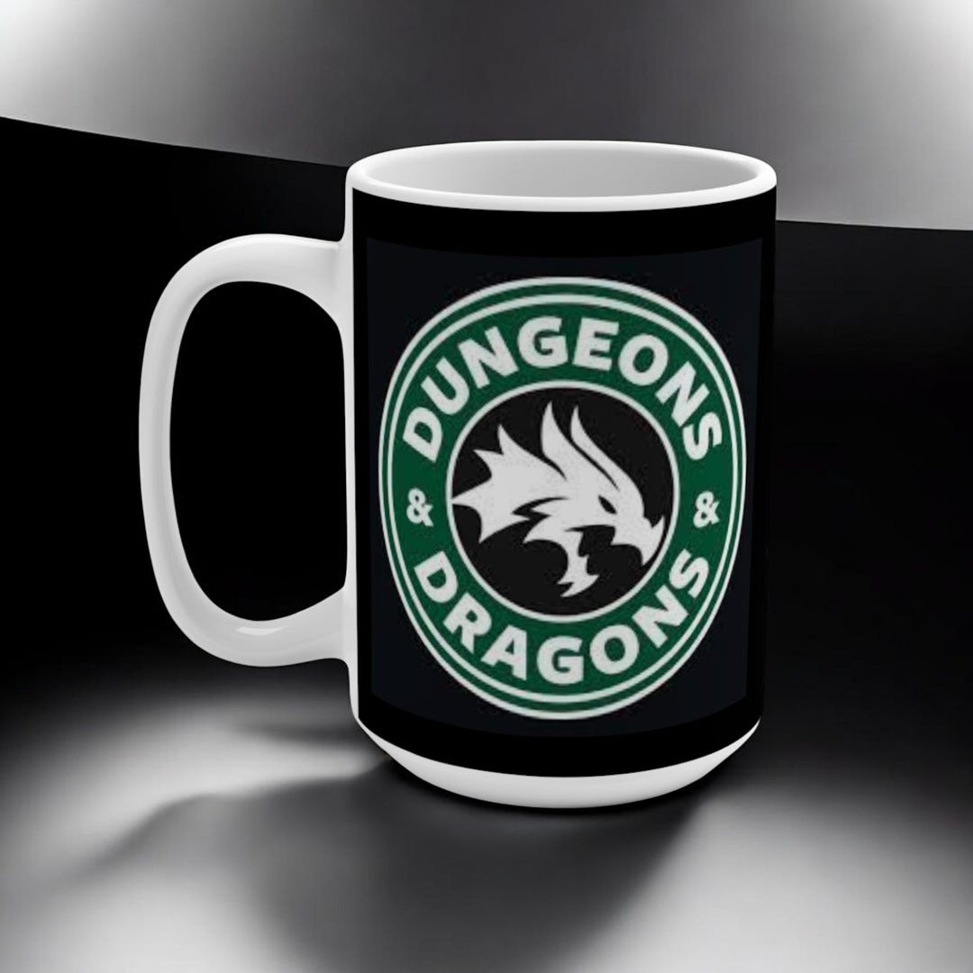 DND Logo DM Dungeon Dragon Mug, Coffee Cup for Roleplaying Gamers ...