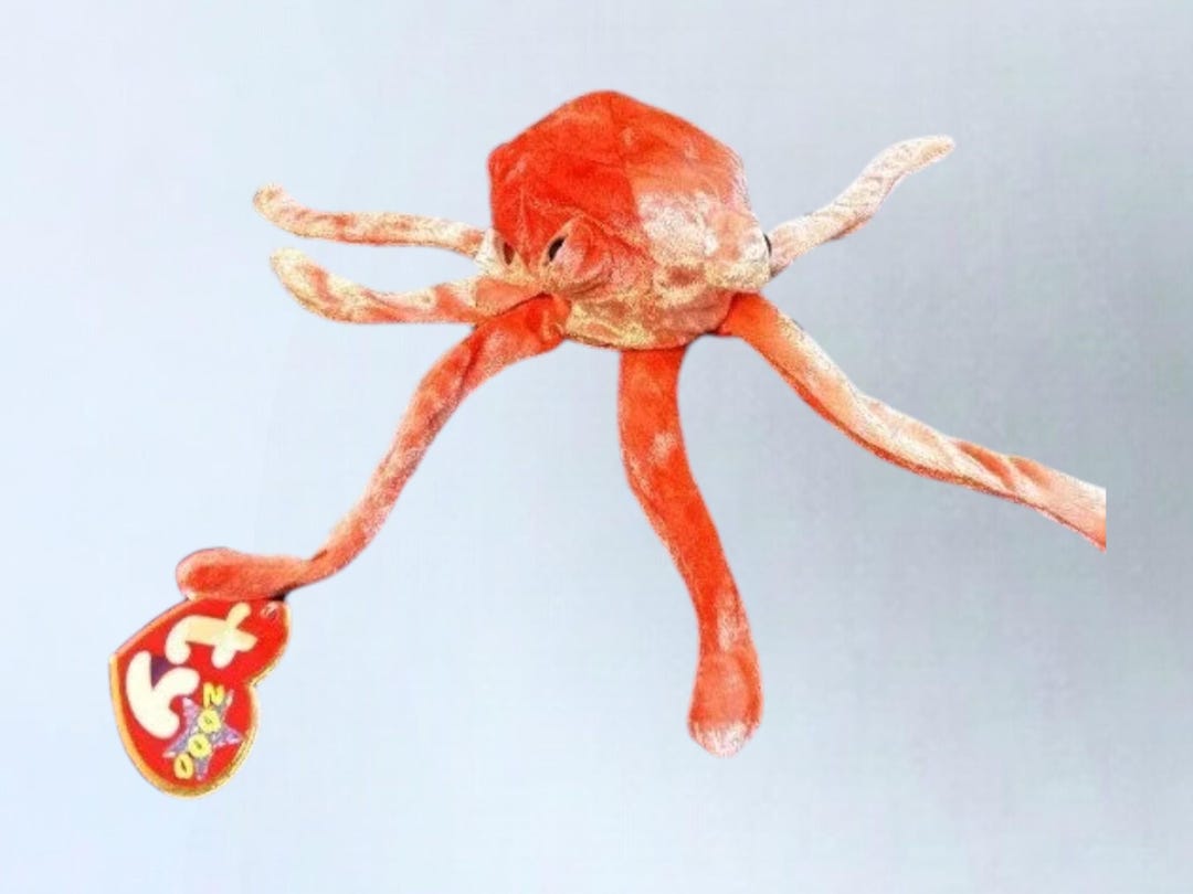 Retired 2000 TY Beanie Babies Collection Wiggly the Squid Style 4275 ...