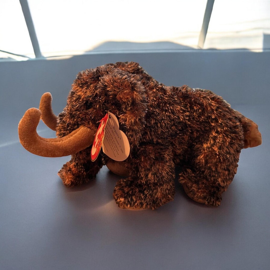 Rare TY Beanie Baby Giganto the Wooly Mammoth With Tag Retired Stuffed ...