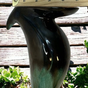 BMP Blue Mountain Pottery Xlarge 11 Funny Duck Green Drip Glaze ...