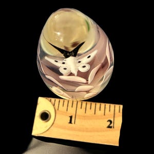 Floral Butterfly Art Glass Paperweight by SDS Seapoot USA American ...