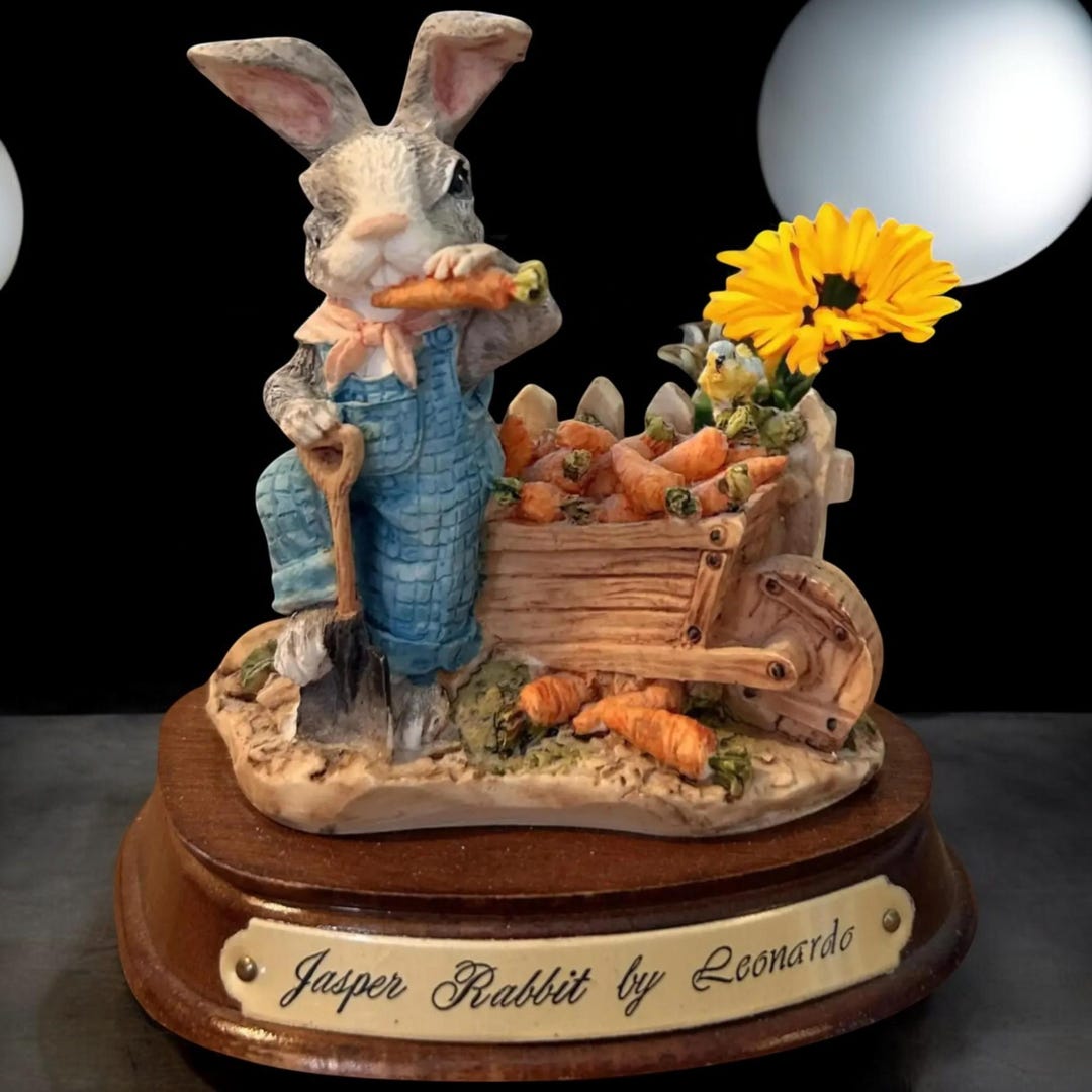 Jasper Rabbit by Leonardo 1988 Heritage Mint Little Nook Village #LN-04 ...