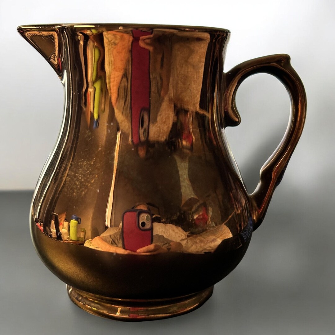 Beautiful Harvest Ware Wade England 3.5 Pitcher Creamer Copper Gold ...