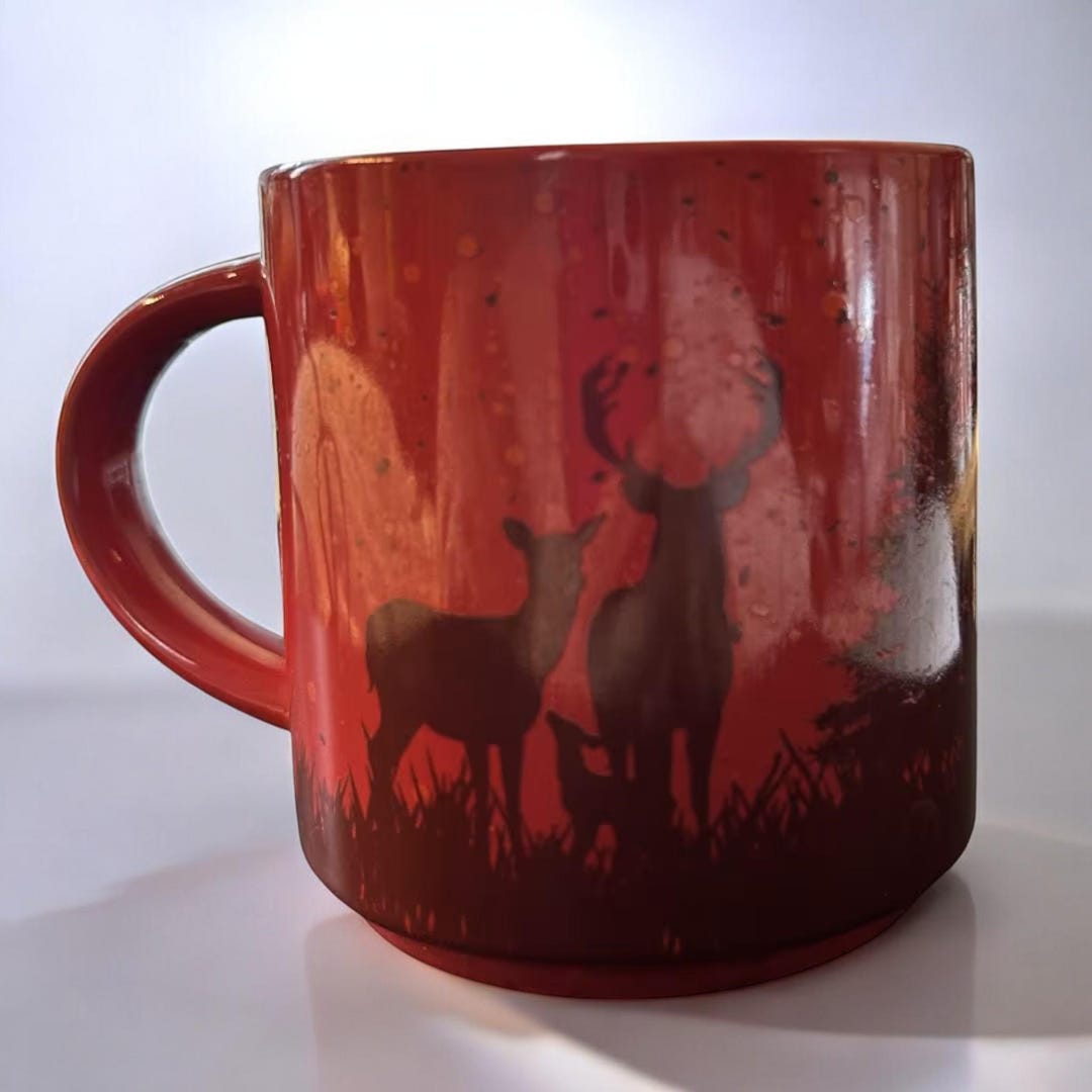 Tim Hortons 2017 Limited Edition Deer Does Stags Starry Night in Red ...