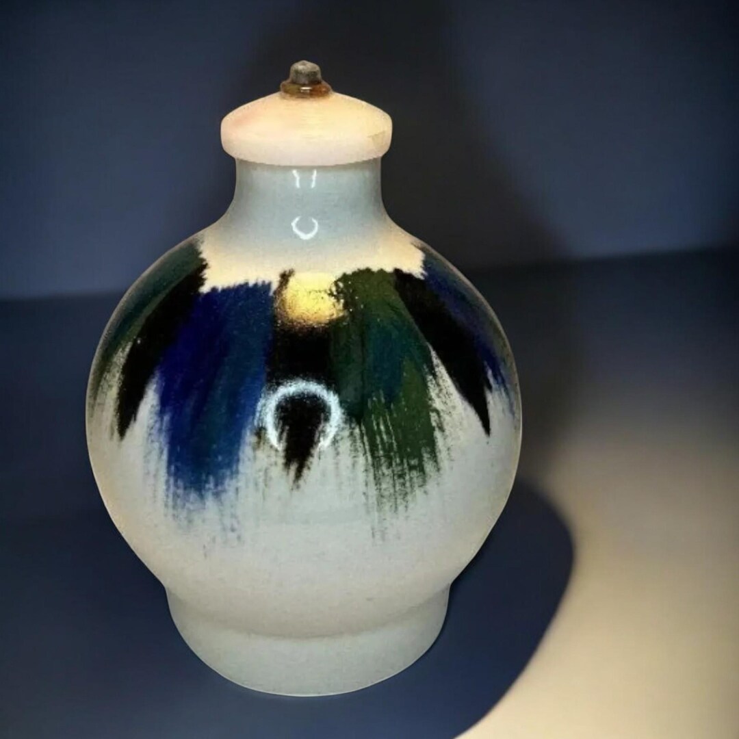 Handmade Pottery Oil Lamp Marked Mcox Complete With Wick Home Lighting ...