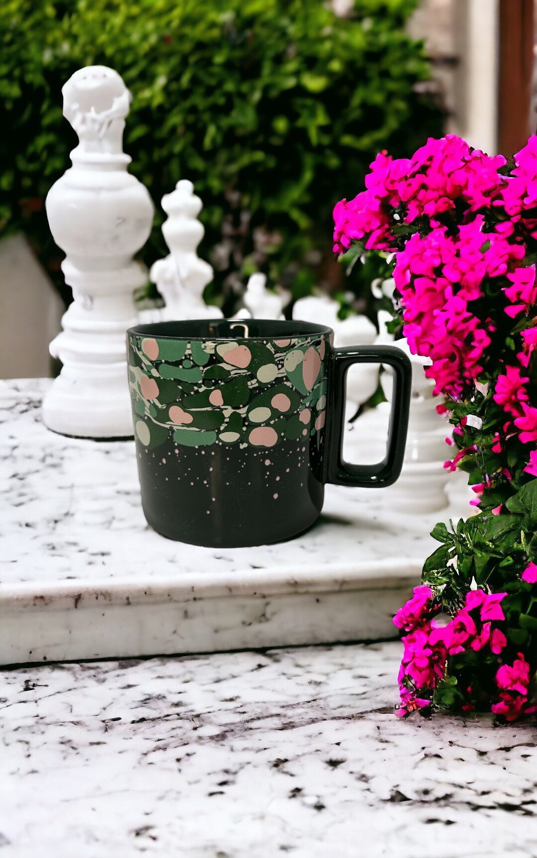 Starbucks Holiday 2022 Venetian Marble Forest Green Ceramic Coffee Mug ...
