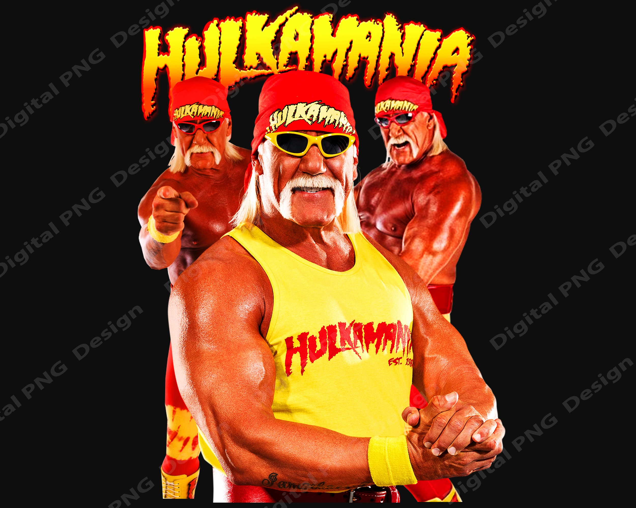 Hulk Hogan WWE Png , Instant Download, Digital Files Png - Etsy