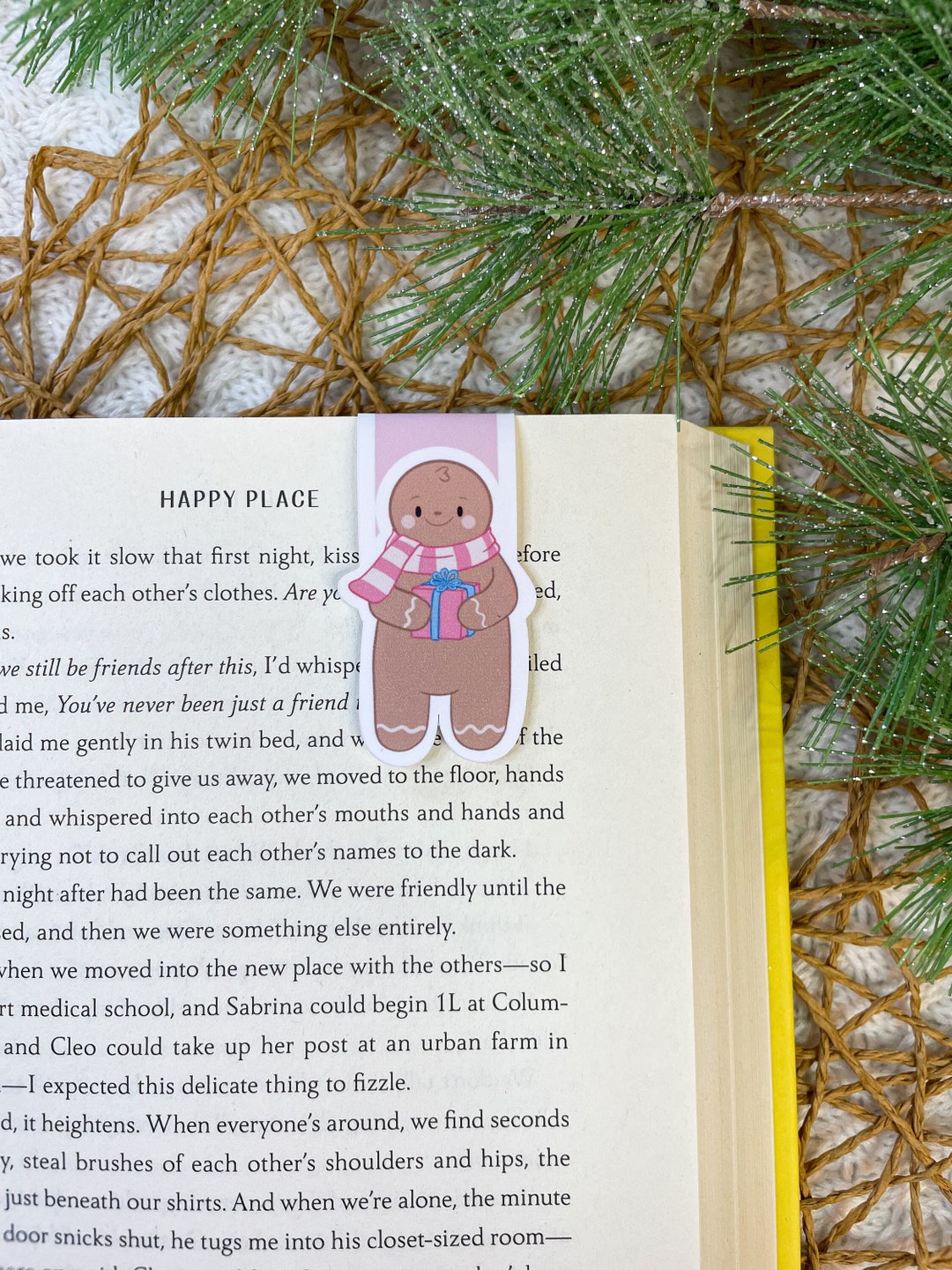 Gingerbread Man Magnetic Bookmark, Cute Holiday Bookmark - Etsy