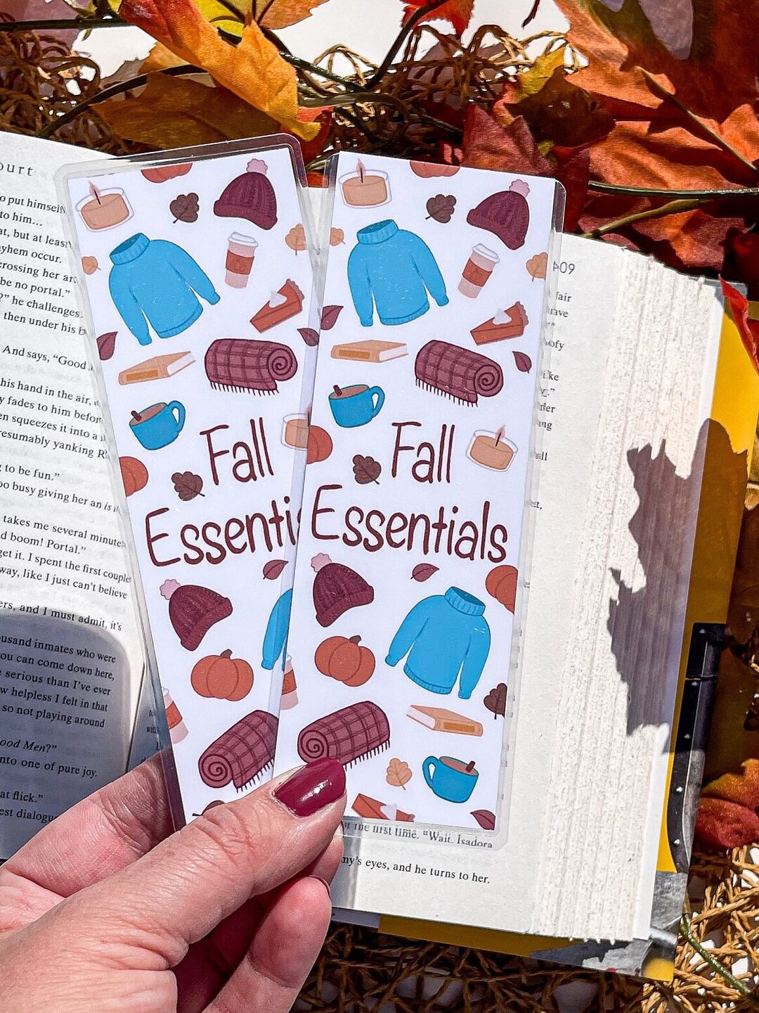 Fall Essentials Bookmark Cozy Book Cozy Fall Vibes - Etsy