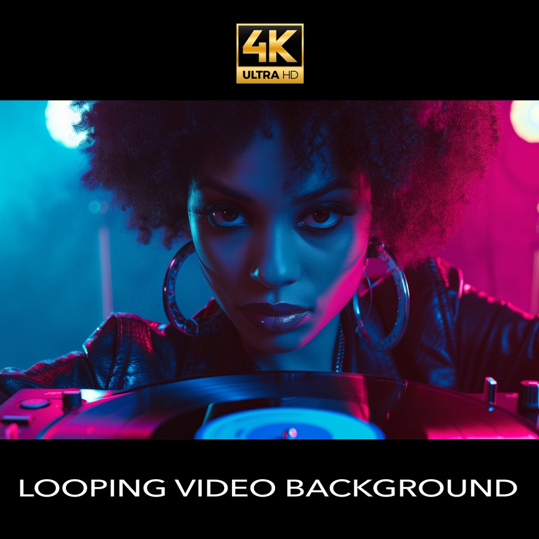 Video Background of Changing Afro Woman Djs and Models | Zoom ...