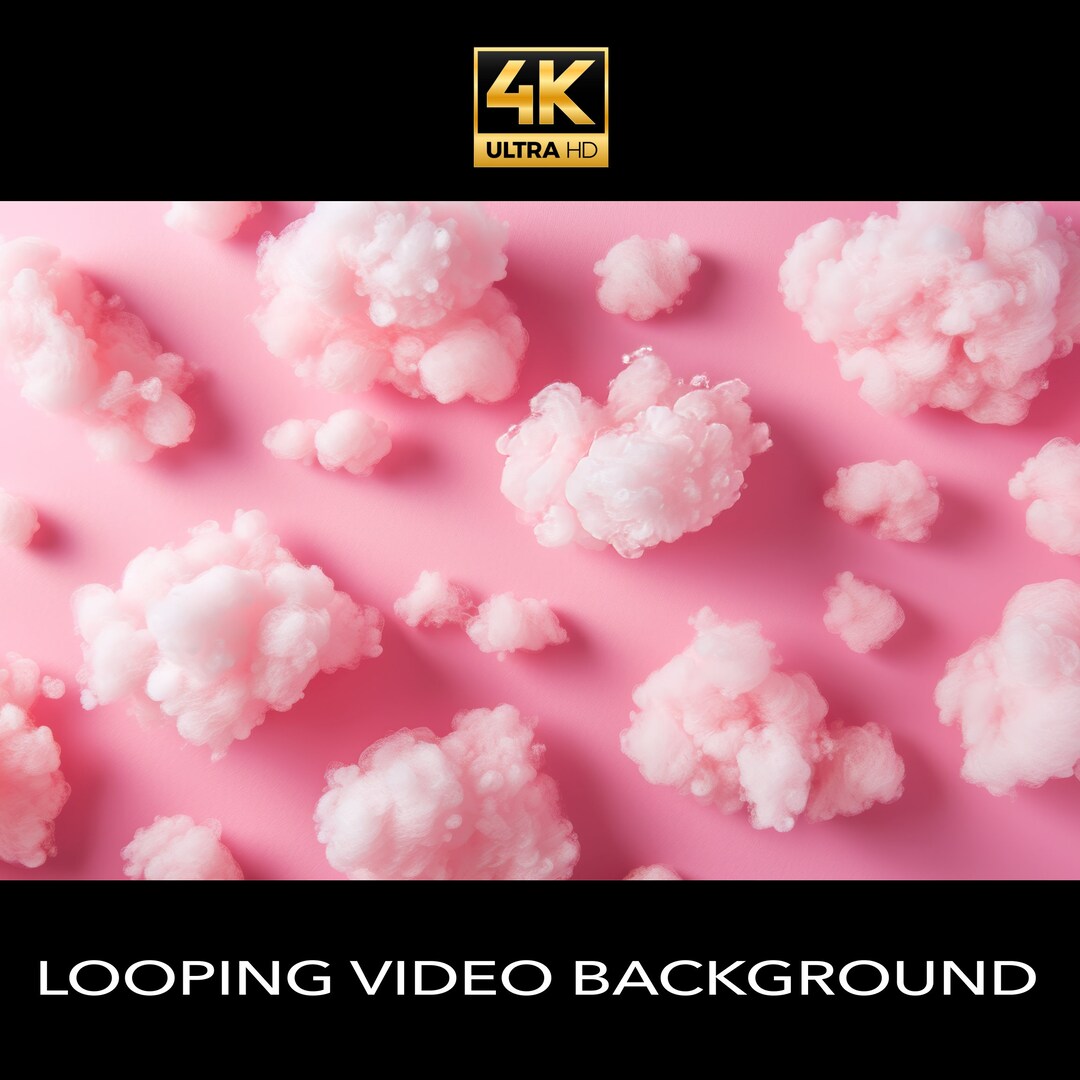 Video Background of Floating Pink Cloud on Pink Background Zoom ...