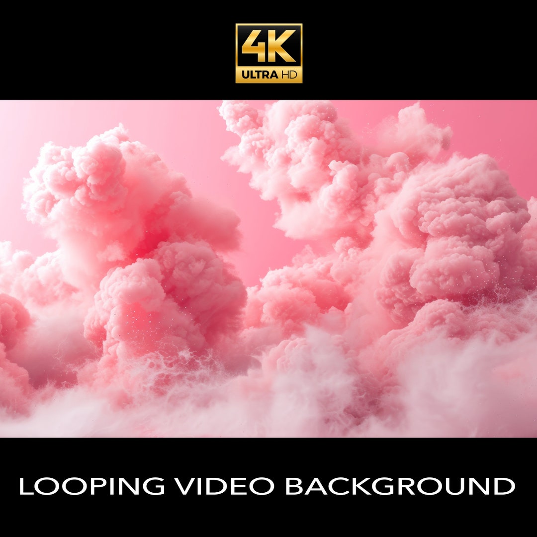 Video Background of Floating Pink Cloud on Pink Background | Zoom ...
