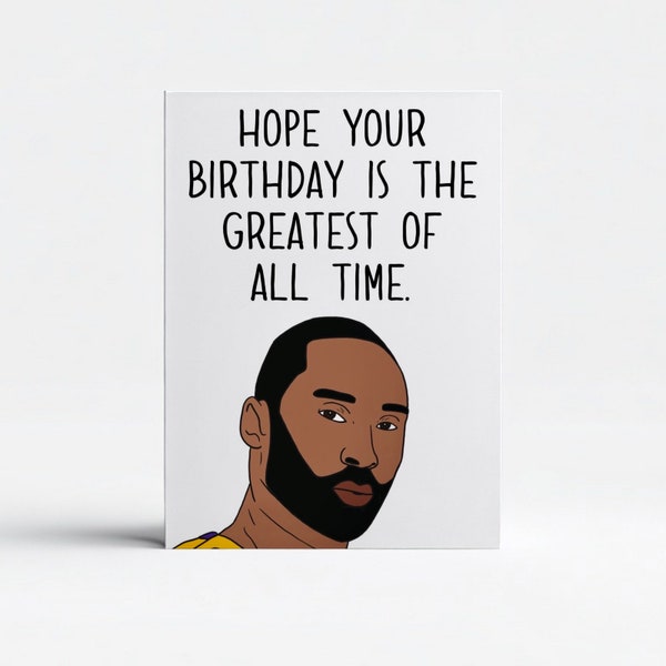 Kobe Bryant Birthday Card - Etsy