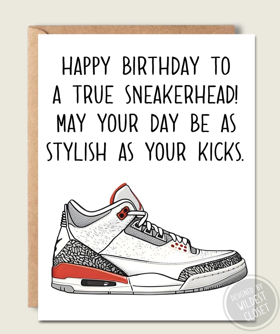 Birthday Card for Sneaker Head Happy Birthday Greeting Card - Etsy