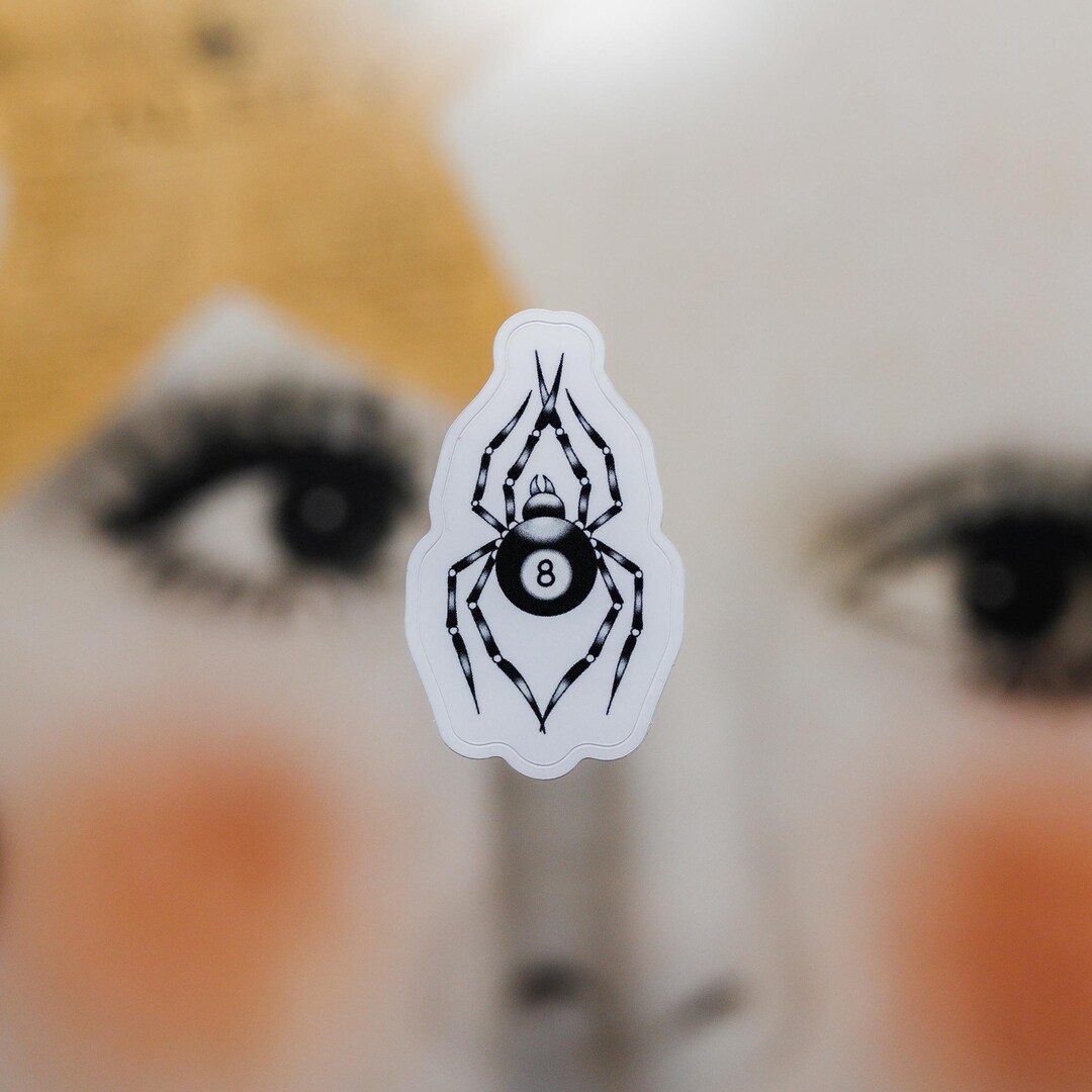 Spider 8 Ball Sticker - Etsy