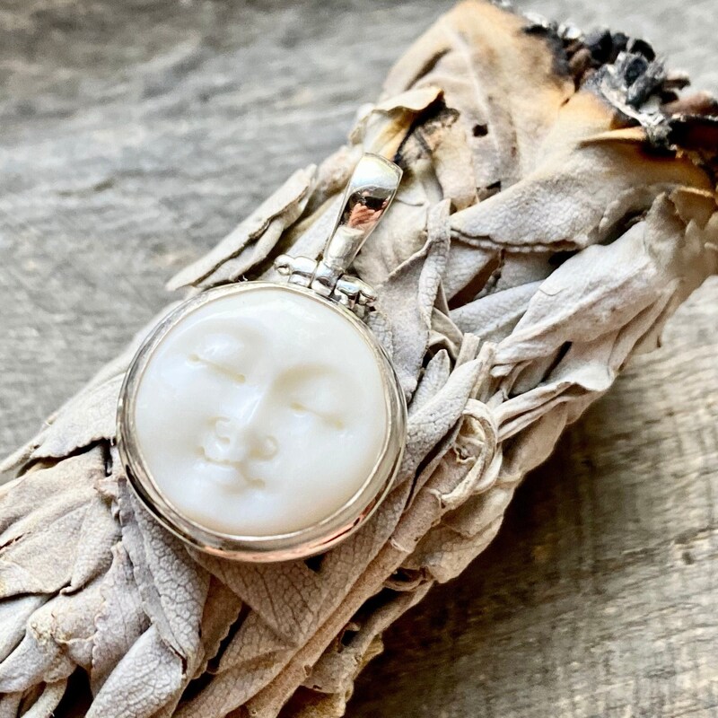 Carved Moon Face - Etsy