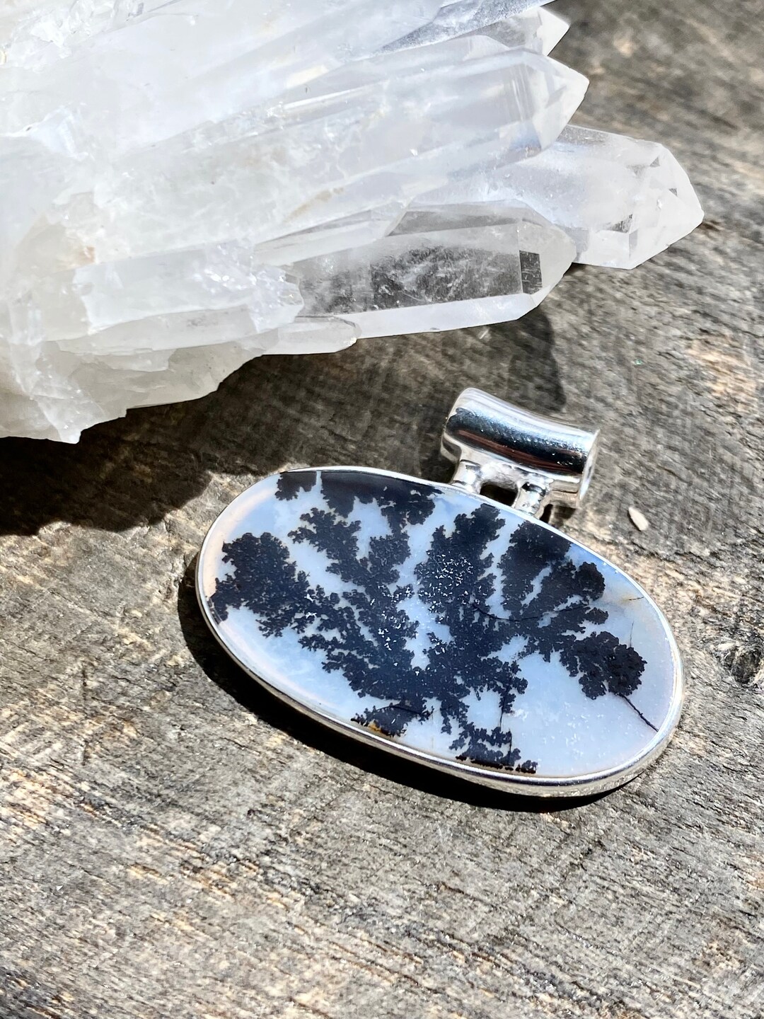 Famous Shazar Stone Dendritic Agate 925 Silver Handmade Pendant Crystal ...