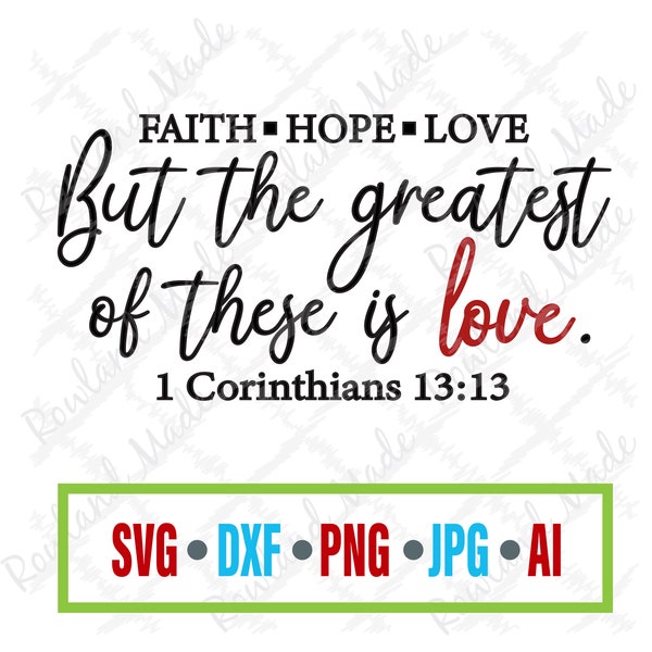 The Greatest is Love - Etsy