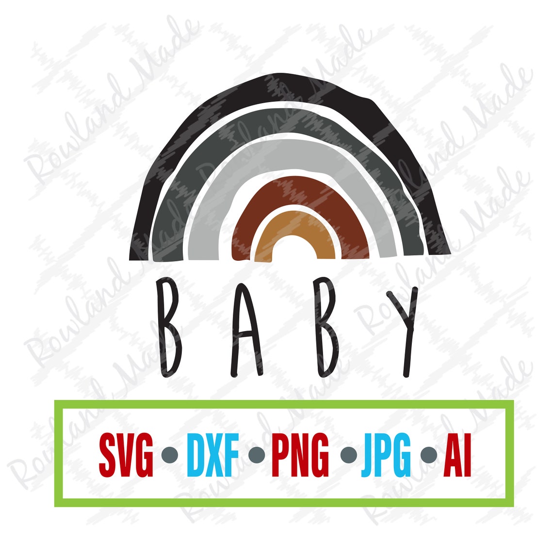 Rainbow Baby SVG | Etsy