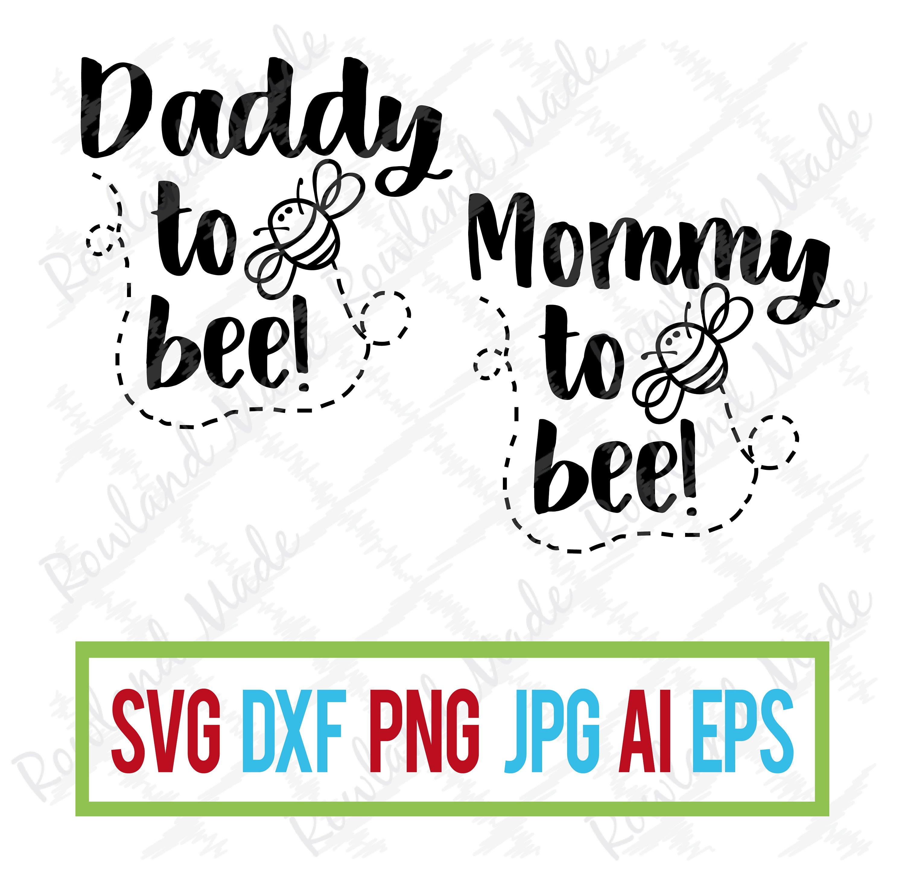 Family Bee Bundle SVG Mama Daddy Mommy to Bee Daddy to Bee - Etsy