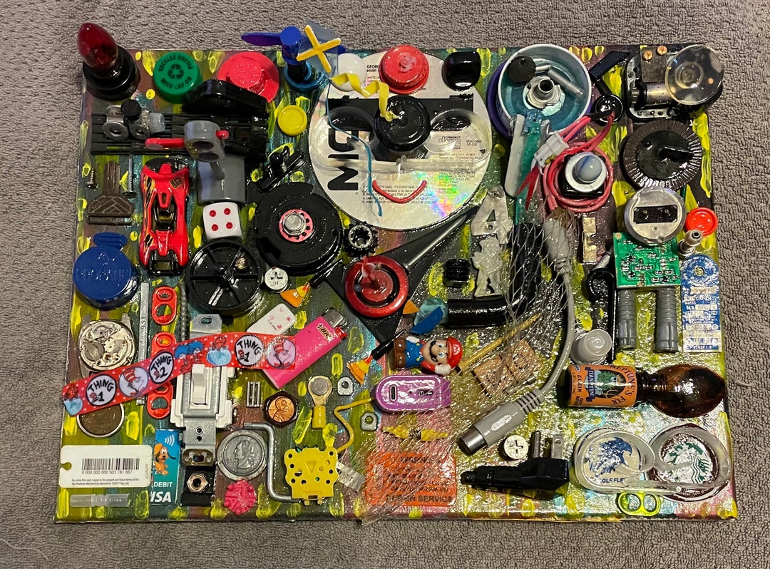 My Alley Art - Original 16X12 In. Canvas Collage Montage 3D Alley Art ...