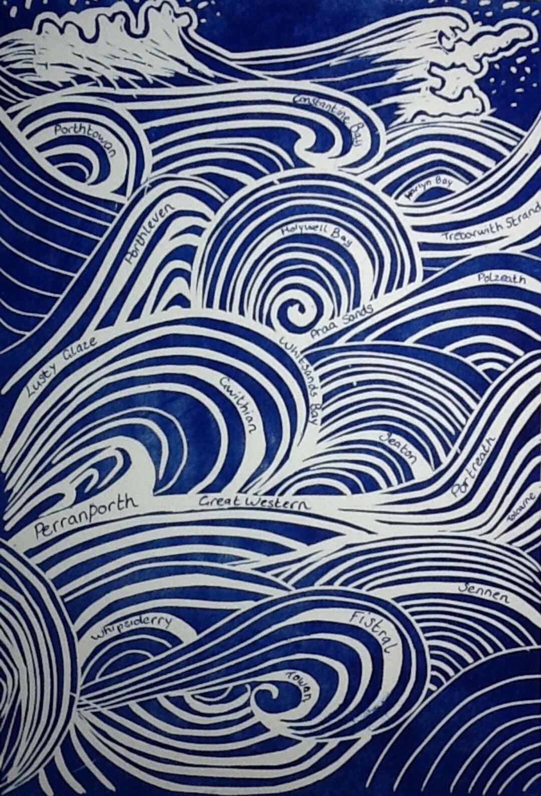 Blue Waves - Etsy