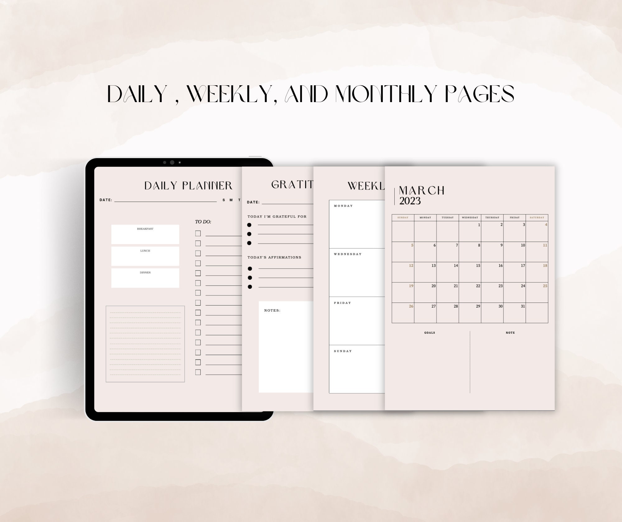2023 Digital Planner for Goal Setting and Manifestation | Minimalist ...