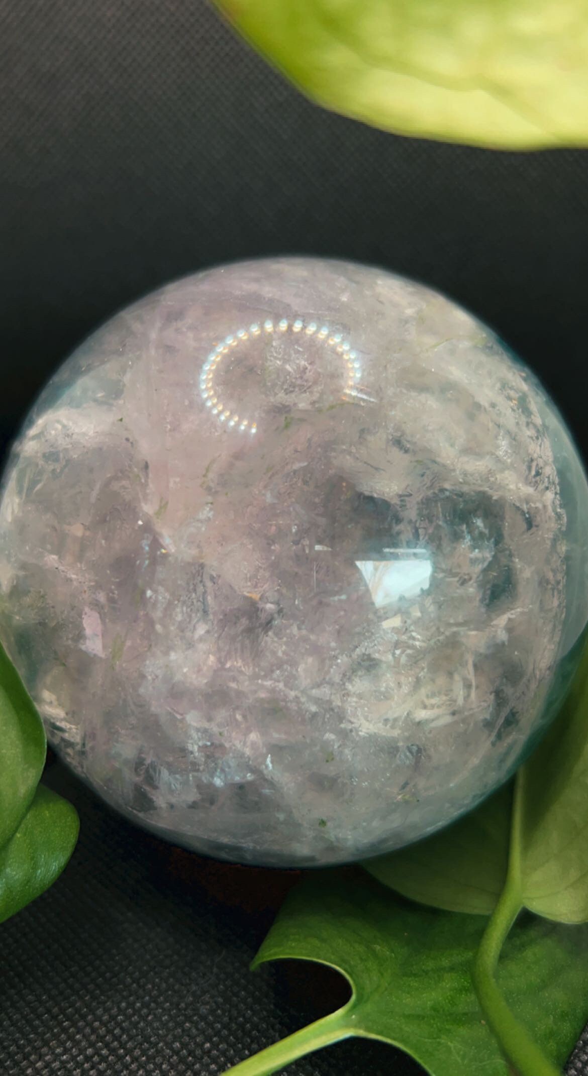 XL Rainbow High Grade Fluorite Sphere Green Crystal Sphere Purple ...